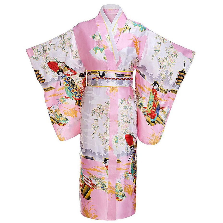 Long Yukata With Obitage Performance Clothing Exqu... – Grandado
