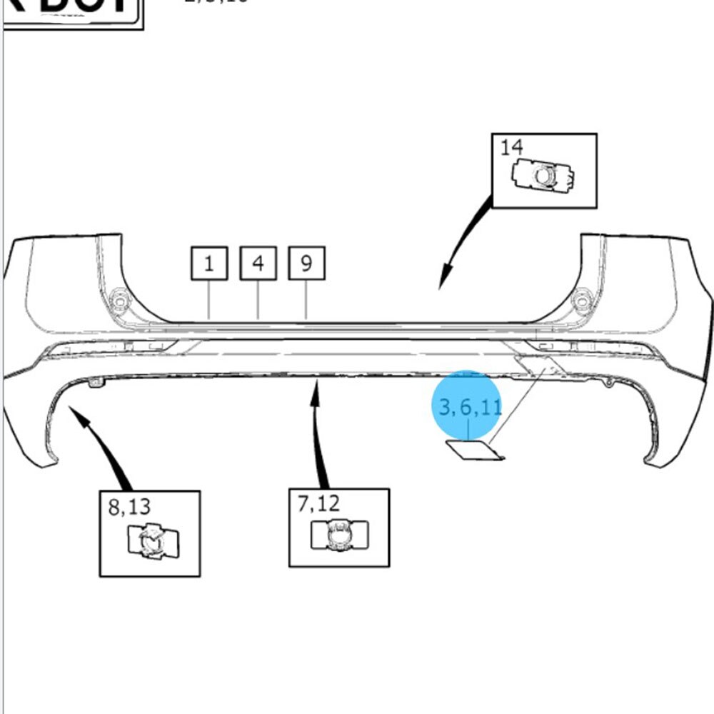 Couvercle de pare-choc arrière avec crochet de rem... – Grandado