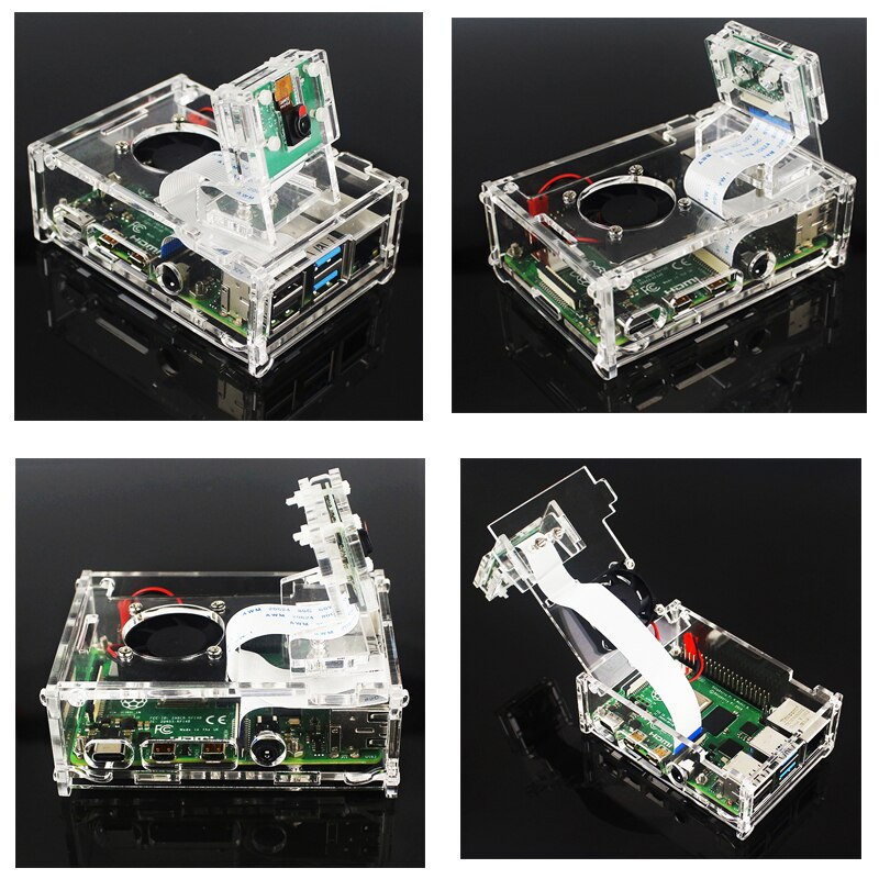 Raspberry Pi 4 Model B Acrylic Case + 5MP OV5647 C... – Grandado