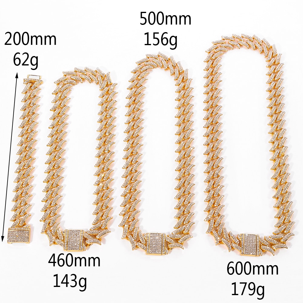 Men Hip Hop Iced Out Bling Full Pave Rhinstones Ch... – Grandado