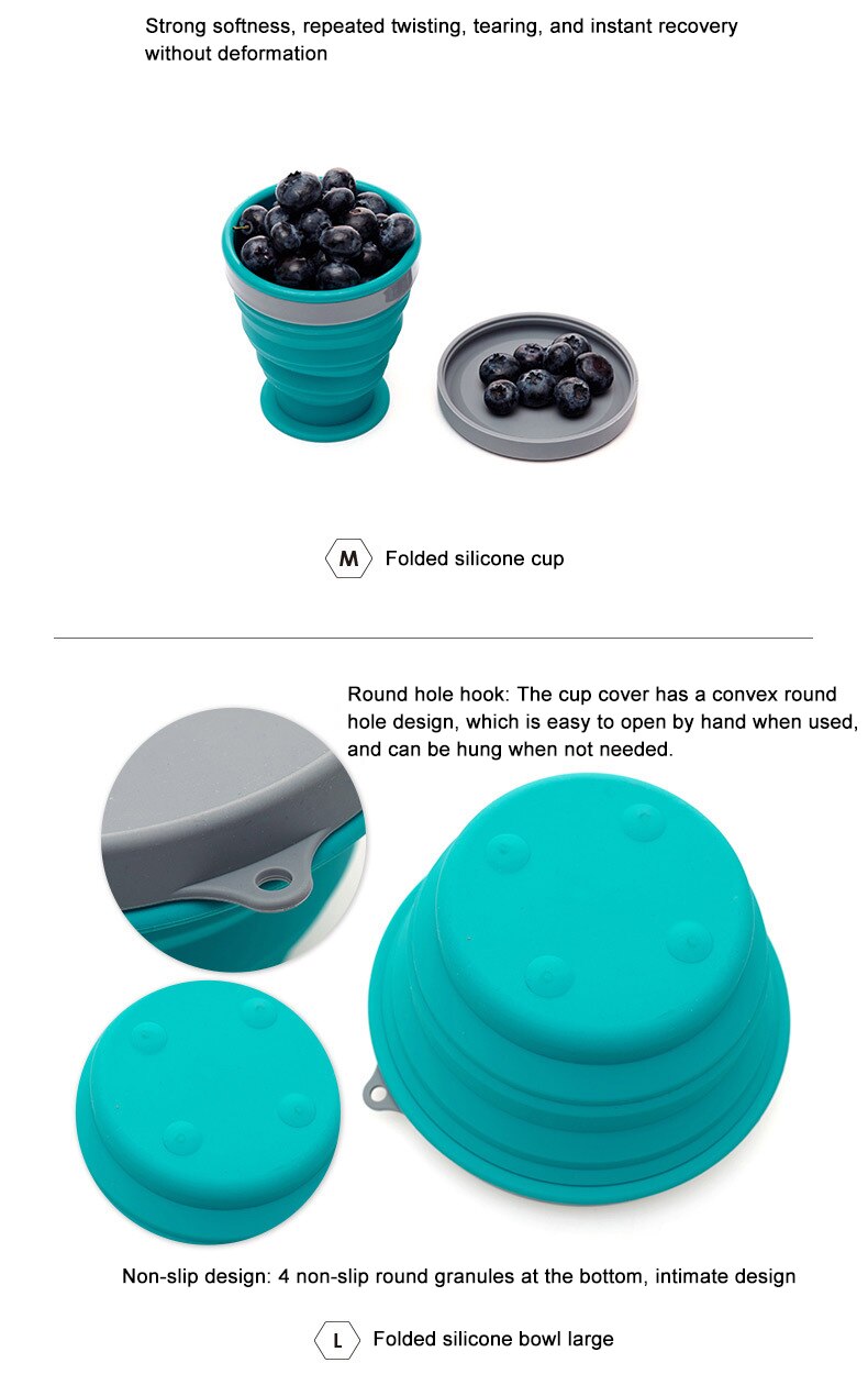 Food Grade Silicone Collapsible Portable Bowl Trav... – Grandado