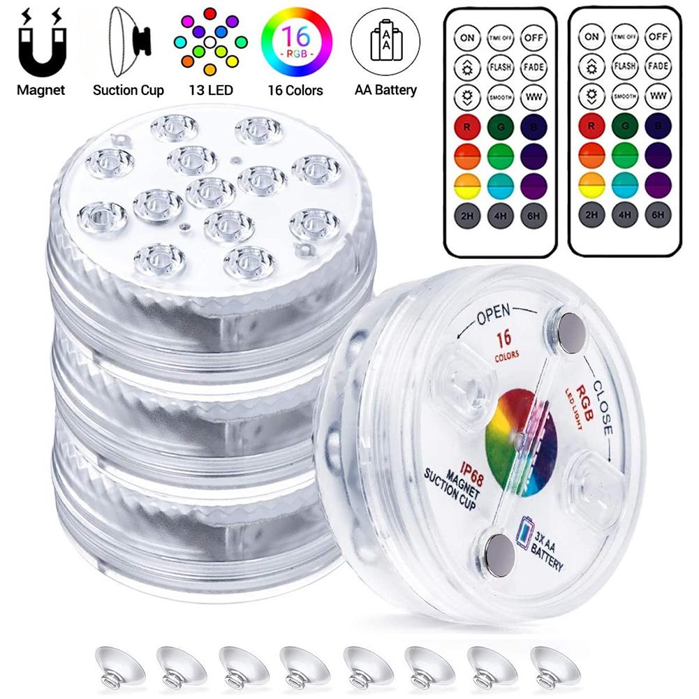 16 Color Underwater Light IP68 Waterproof 13LED RG... – Grandado