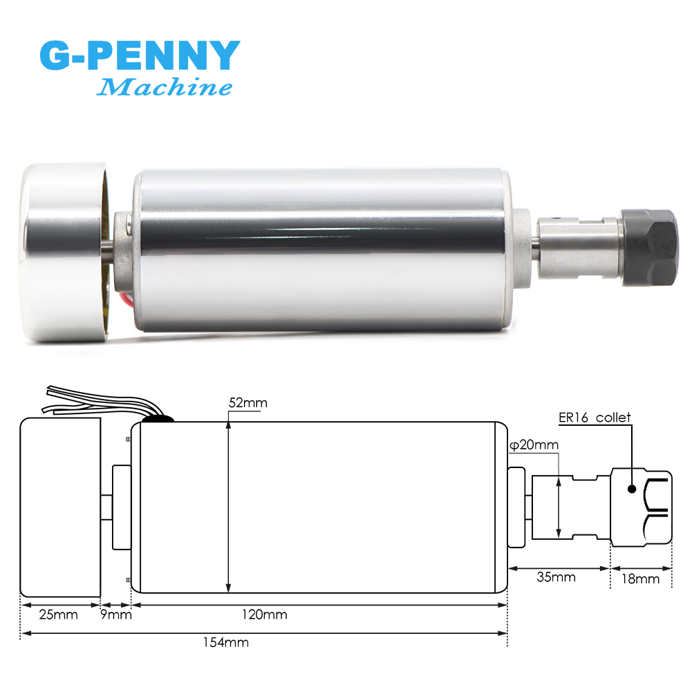 400w ER16 ER11 High Speed CNC Spindle motor 400w A... – Grandado