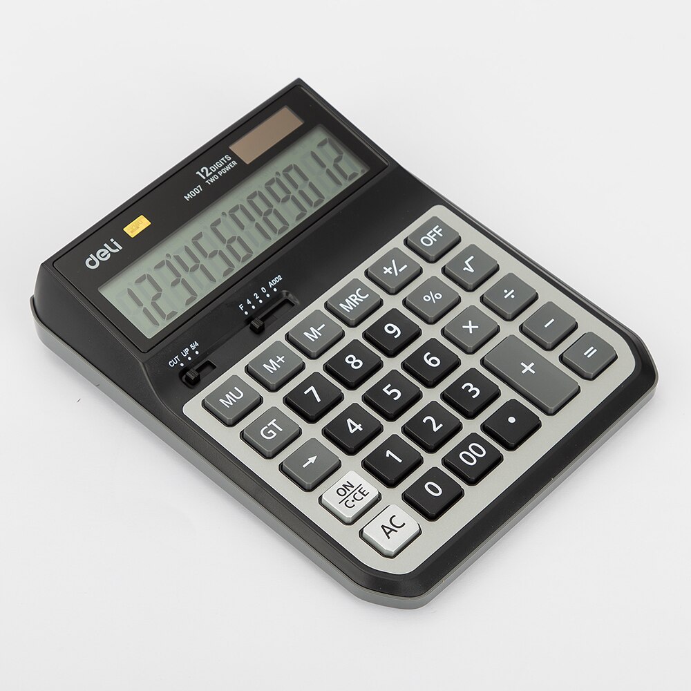 Deli Calculator EM00720- 12 digit Metal Dual power... – Vicedeal