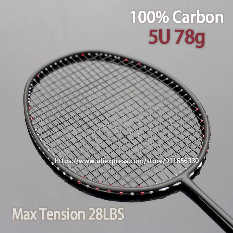 Professionele Zwarte Carbon Badminton Rackets Ultr... – Vicedeal
