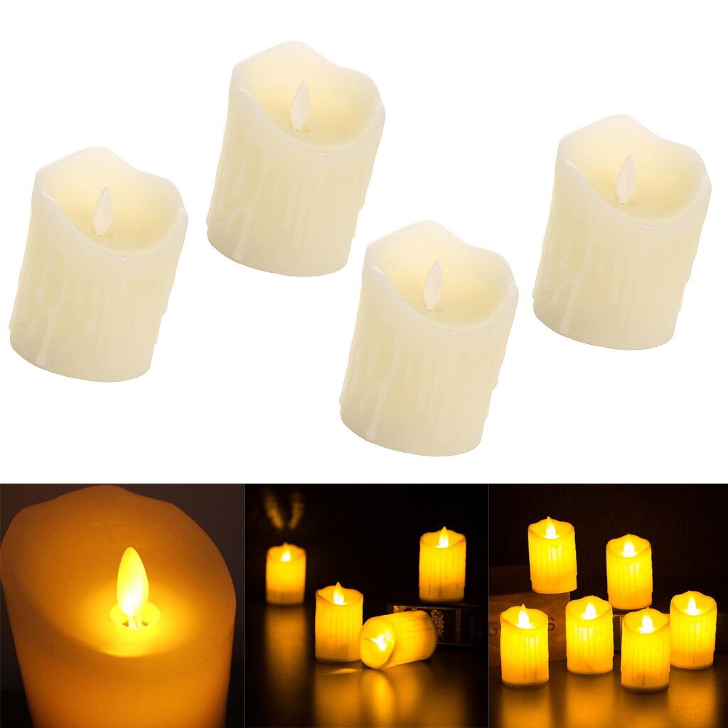4pcs Flameless LED Candle Swing Flame Yellow LED C... – Grandado