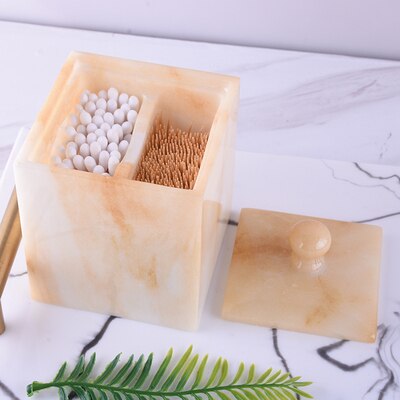 Nordic Toothpick Box Cotton Swab Box Imitation Mar... – Vicedeal
