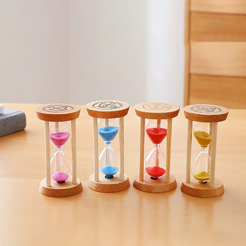 1PC 3/5 Mintues Wooden Round Hourglass Children To... – Vicedeal