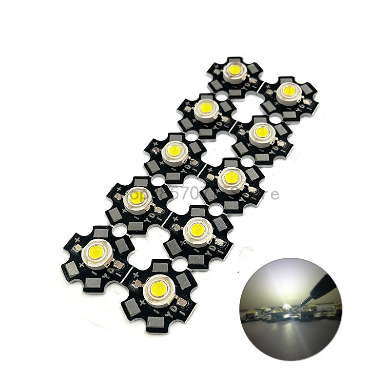 ! 10 stücke 3 Watt cool Weiß hoch Energie LED Chip Emitter DC3.6-3.8V ...