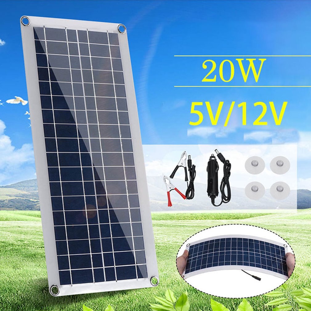 20W solar power panel sunpower energy photovoltaic... – Grandado