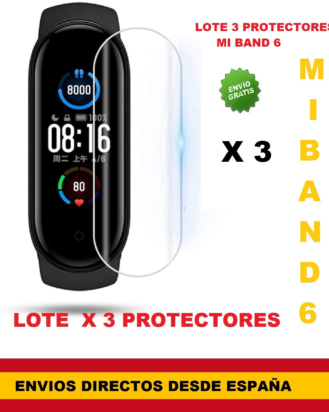 Screen Protectors Voor Xiaomi Mi Band 6, Lot Van 3... – Grandado