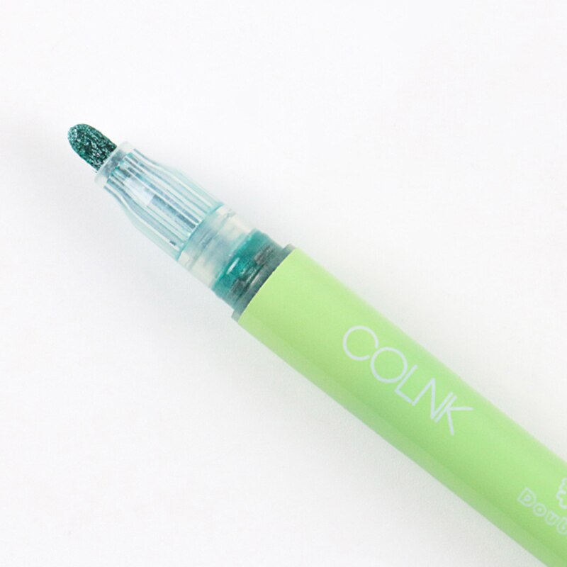 8 Color Double Line Outline Pen Highlighter Marker Vicedeal