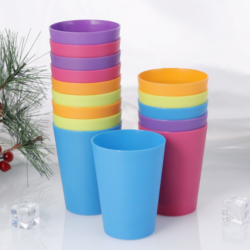 15pcs Colorful Plastic Cups Home Beverage Drinking... – Vicedeal
