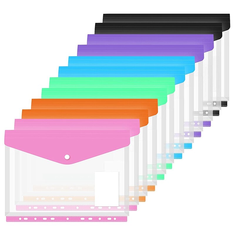 12 Packs Binder Pocket 11 Holes Expandable Binder ... – Vicedeal