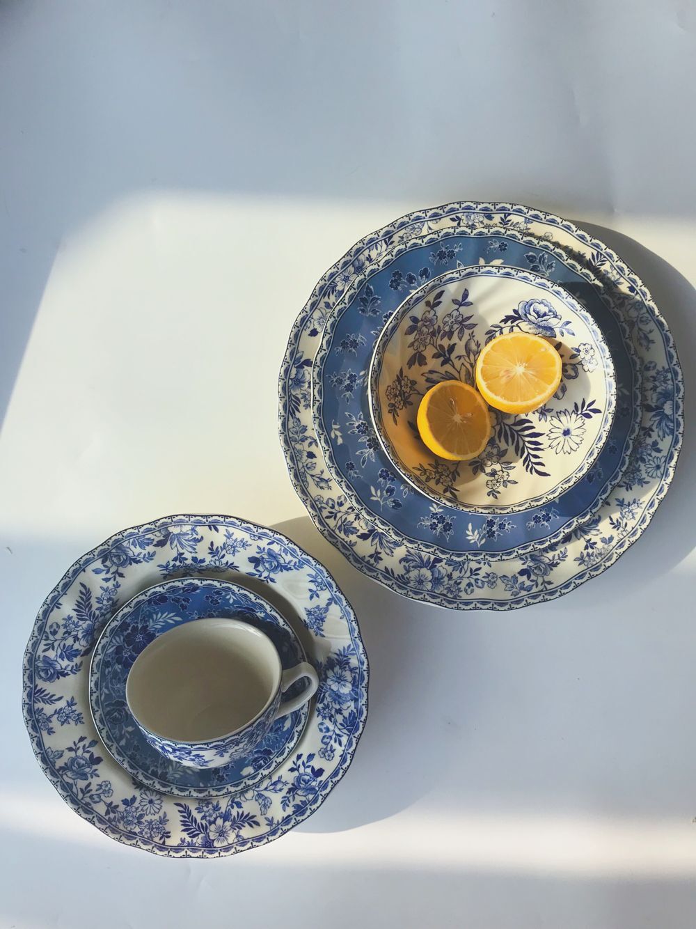 British Retro Blue and white porcelain tableware s... – Grandado