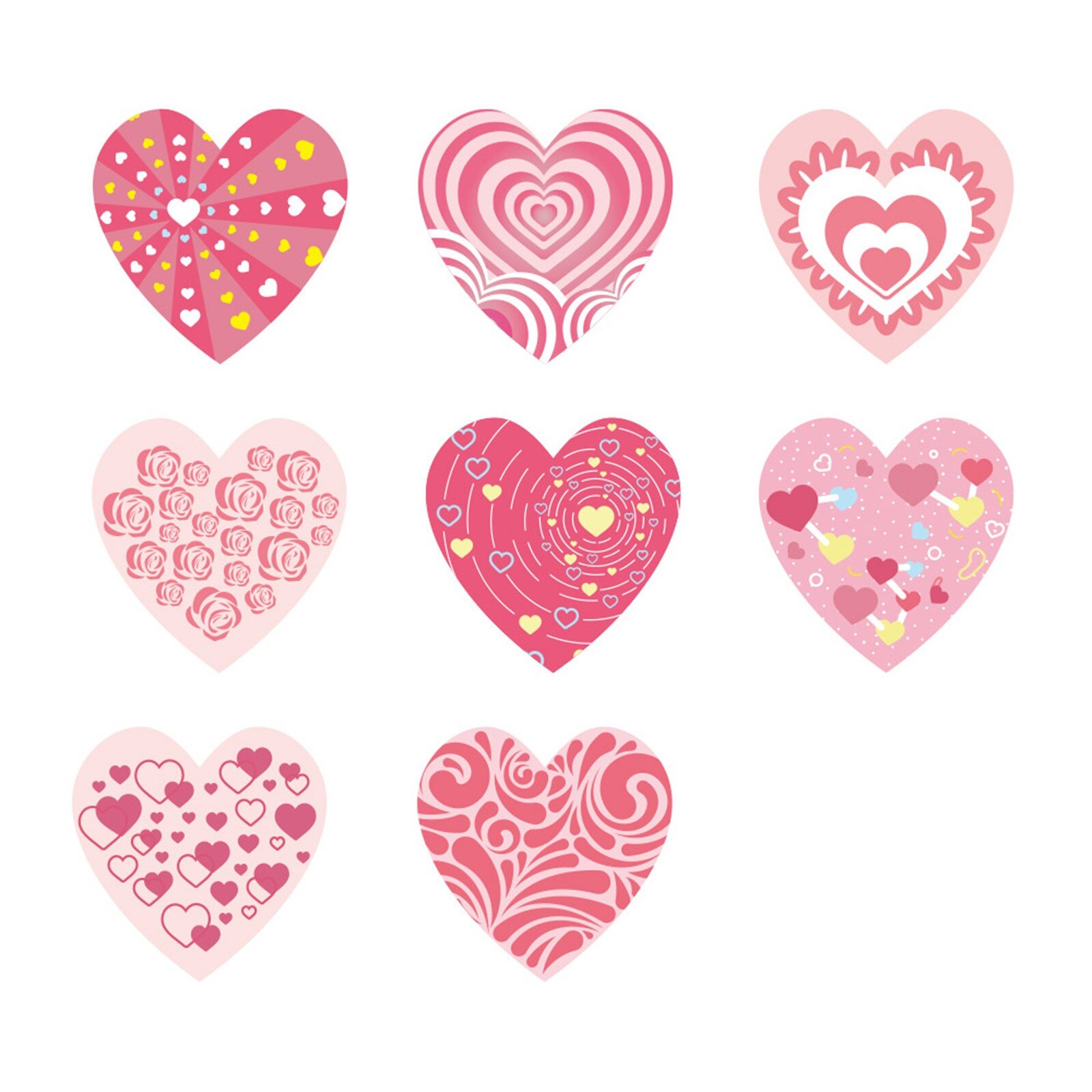 500pcs/roll Pink Heart Adhesive Stickers Scrapbook... – Vicedeal