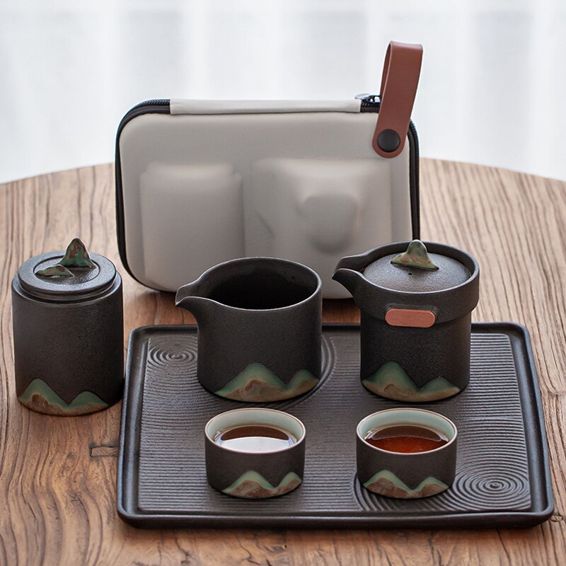 TANGPIN ceramic teapots with 2 cups mountain porta... – Grandado