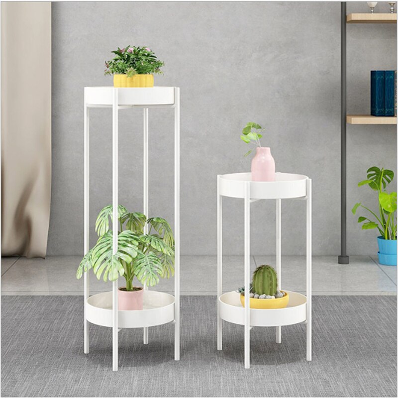 Nordic Metal Plant Stand 2-tire Gold Flower Metal ... – Grandado