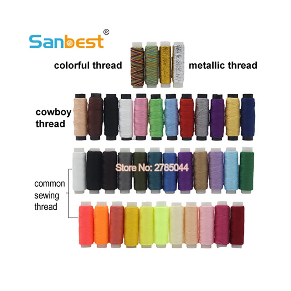 Sanbest 39pcs 200 Yards/ Spool Mixed Colors Polyes... – Vicedeal