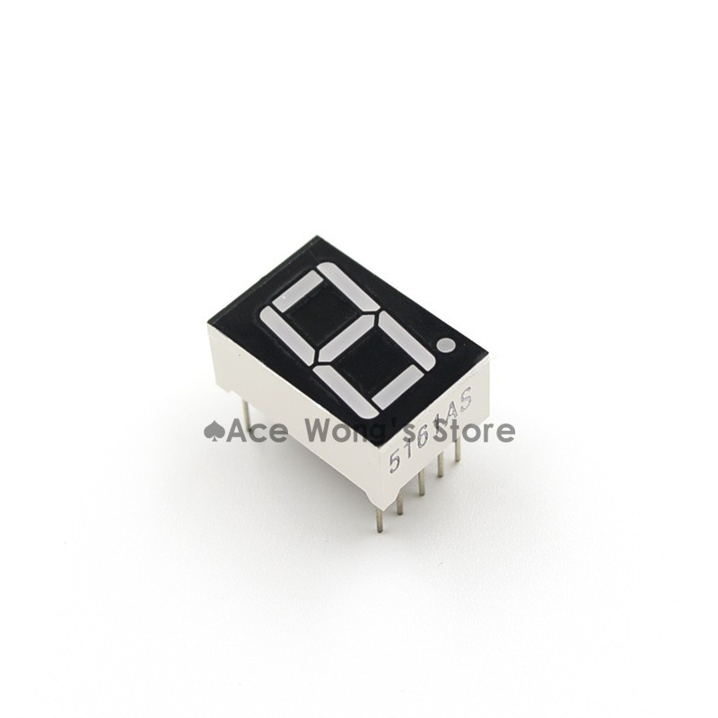 50Pcs 0.56" inch 1 Digit 7 Seven Segment Red Light... – Grandado