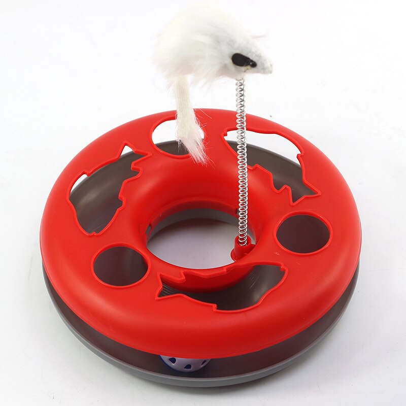 Mouse Spring Cat Training Toy Single Layer Amuseme... – Grandado