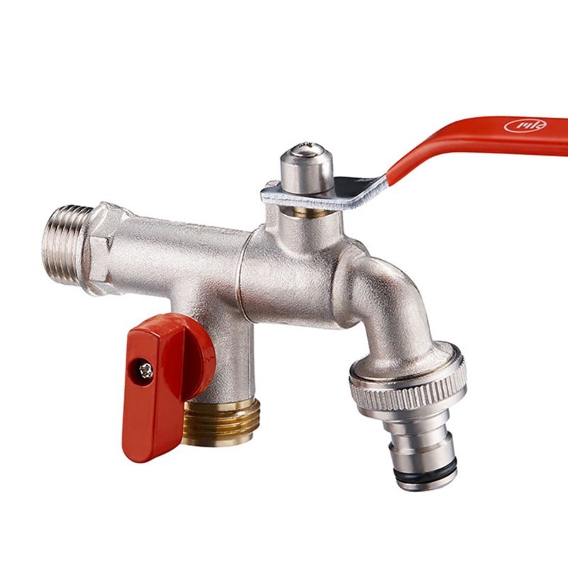 90 Degree Double Valve Water Tap Durable Brass Fau... – Vicedeal