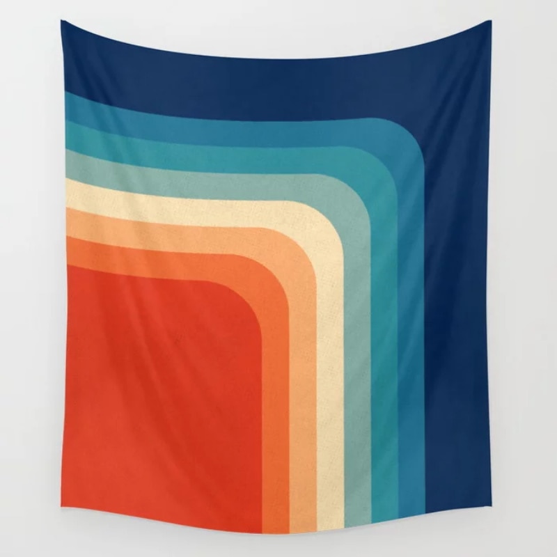 Retro 70S Kleurenpalet Tapestry Wall Decor Wall Ar... – Vicedeal