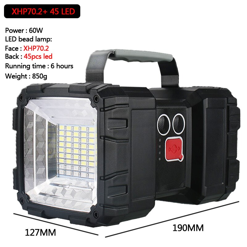 Xhp 70.2 superlys ledet vandtæt genopladeligt dobb... – Grandado