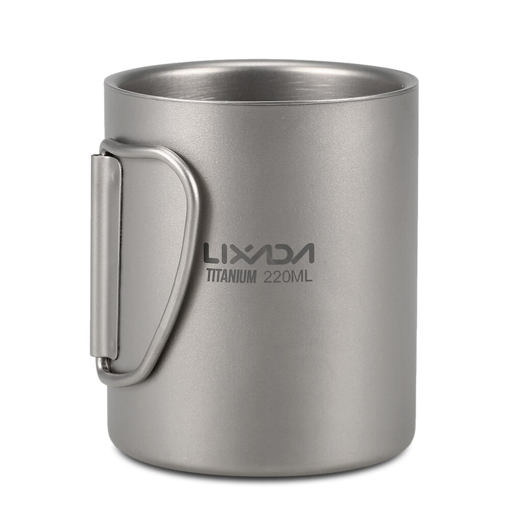 Lixada 220ml Titanium Double Wall Cup Water Coffee... – Grandado