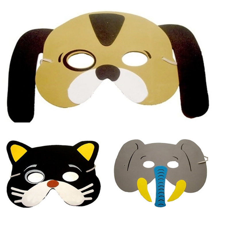 12Pcs/Set Mask Birthday Party Supplies EVA Animal ... – Grandado