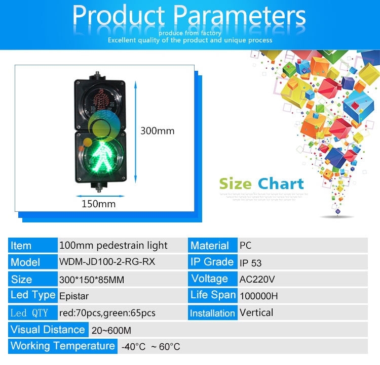 DC12V Mini school teaching 100mm PC pedestrian led... – Grandado