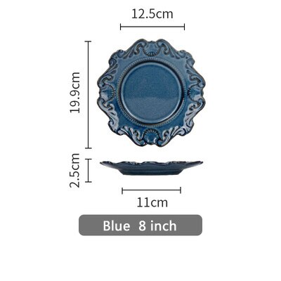 European retro ceramic plates tableware dinner pla... – Grandado
