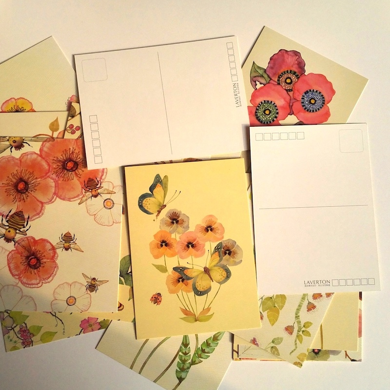 22 Pcs Lovely/Kawaii Watercolor Painting Postcards... – Grandado