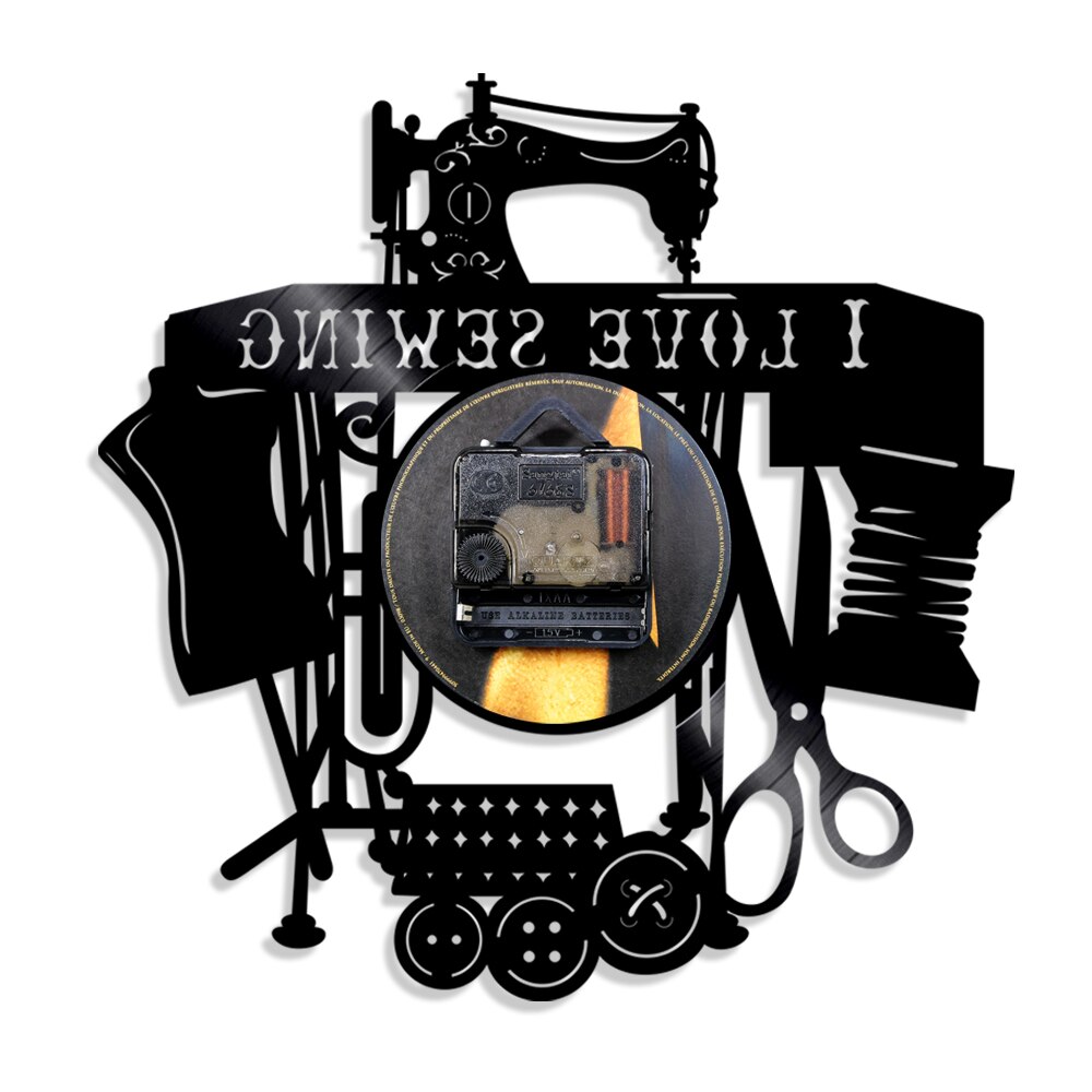 Vintage Sewing Machine Wall Clock I Love Quilting ... – Grandado