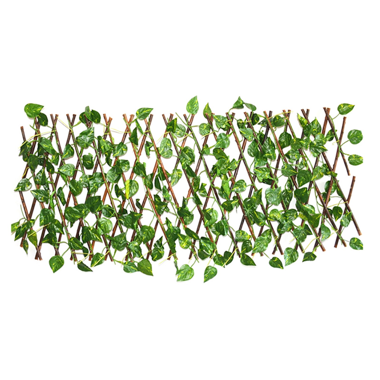Green Vines Wooden Expandable Faux Privacy Fence A... – Grandado