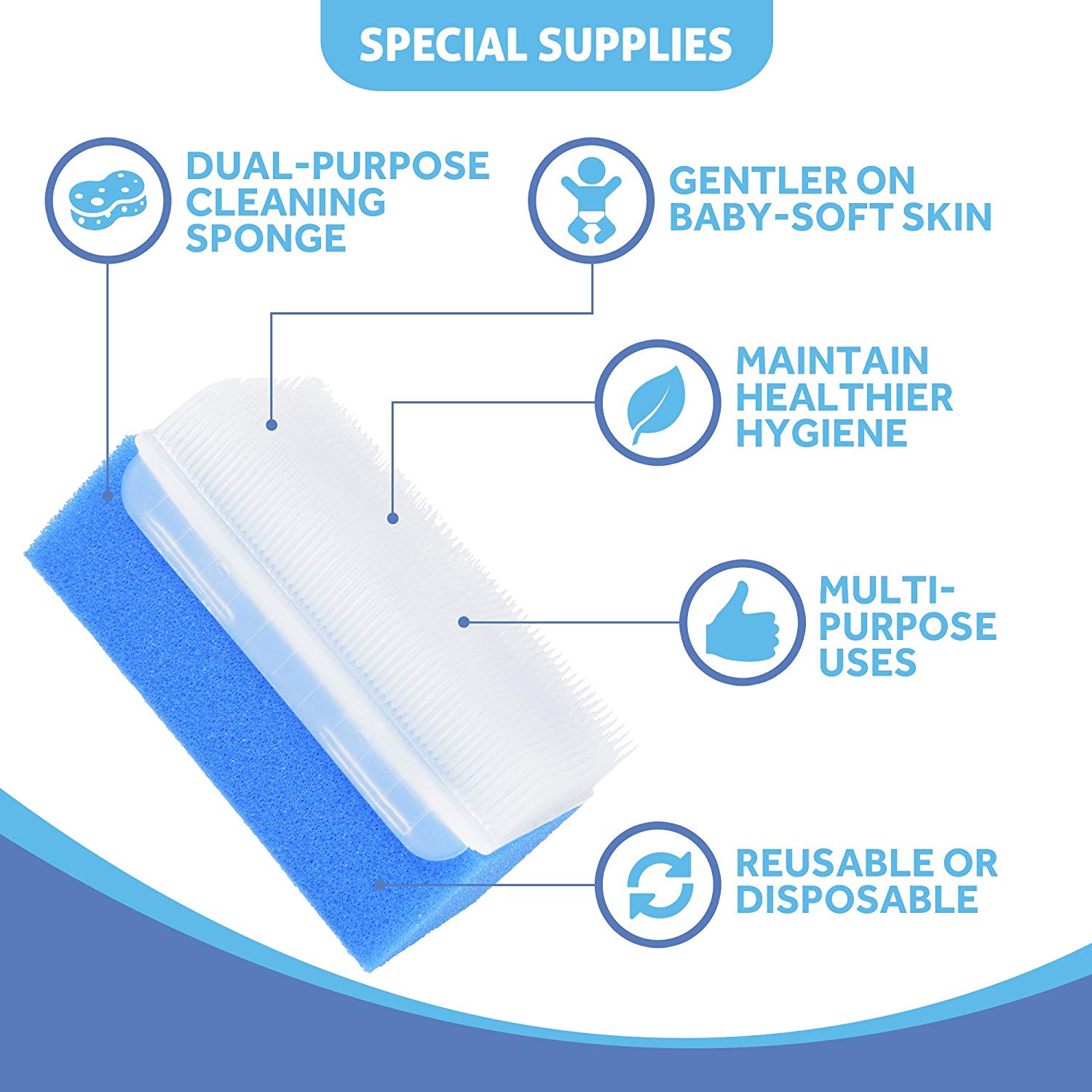 Baby Bath Sponge (6 Pieces) Soft Foam Washer with ... – Grandado