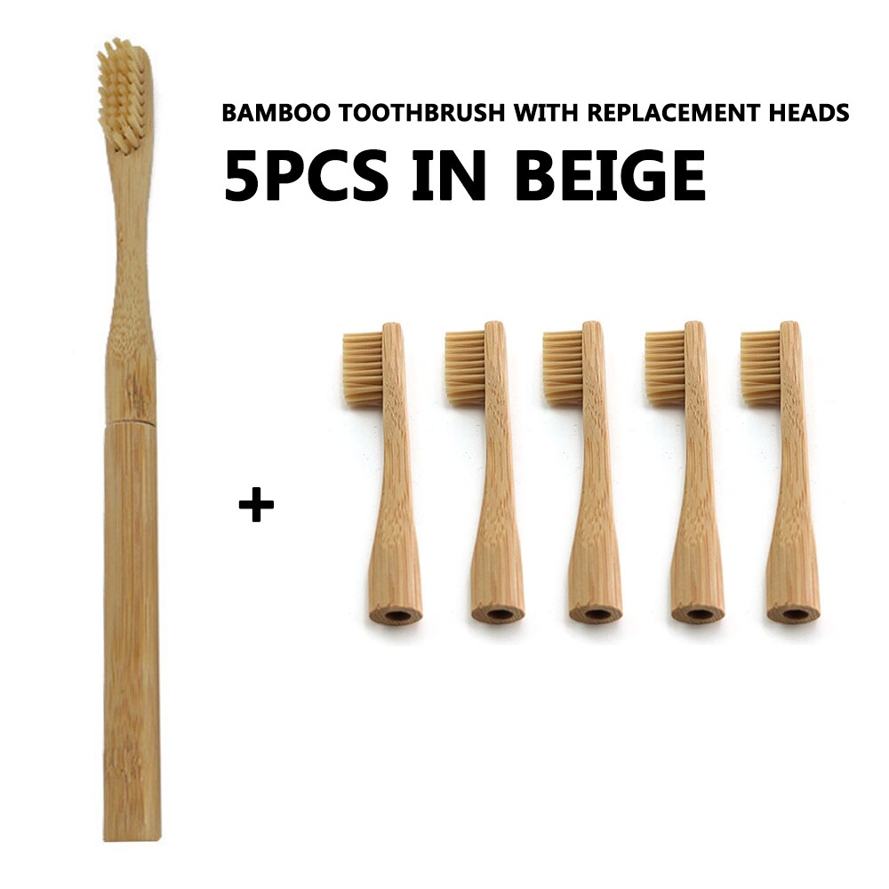 Bamboe Tandenborstel Met Plug-In Opzetborstels Cha... – Vicedeal