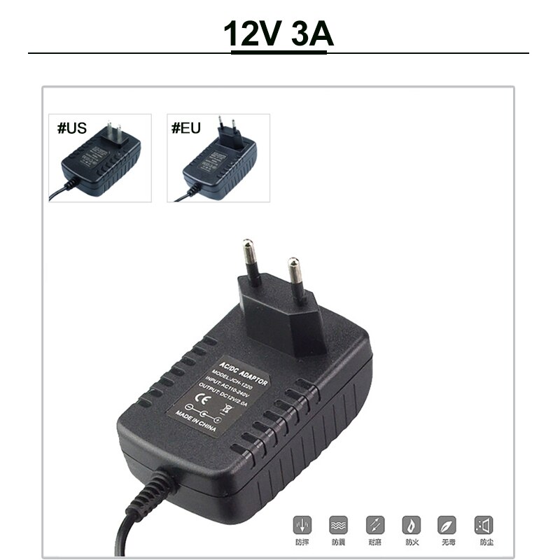 12V 3A/5A/8A Voeding Eu/Us Power Supply – Grandado
