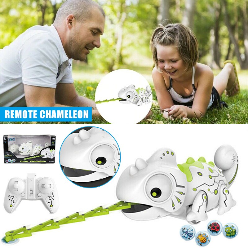 Cute Chameleon RC Toy Electronic Kids Pet Fun with... – Grandado