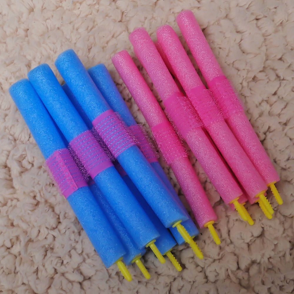 12 X DIY Soft Foam Curlers Makers Bendy Twist Curl... – Grandado