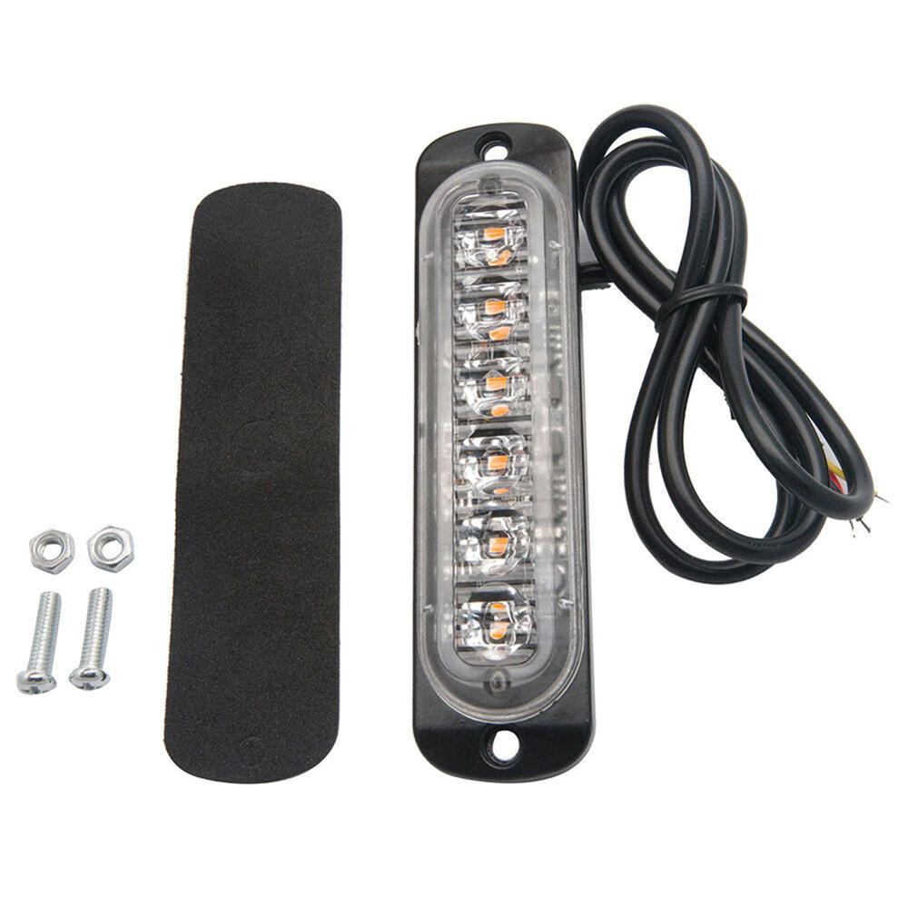 12x Ultra-slim Strobe 6LED Light Universal LED Tru... – Grandado