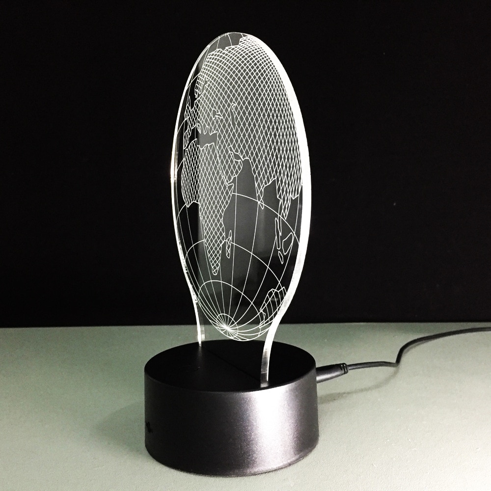 3D Acrylic LED Desk Lamp Color USB Light Exotic Ey... – Grandado
