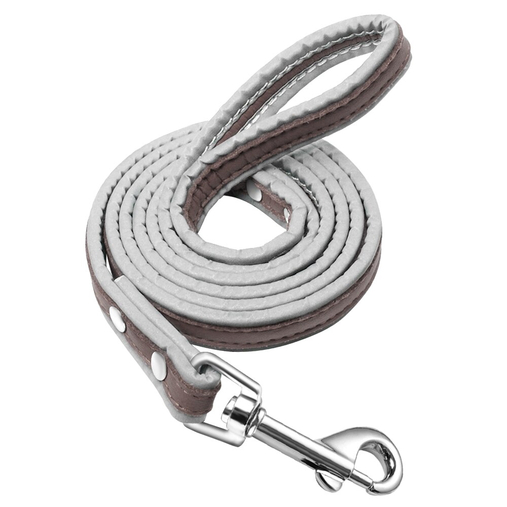 4ft Leather Dog Leash Reflective Pet Dog Puppy Wal... – Grandado