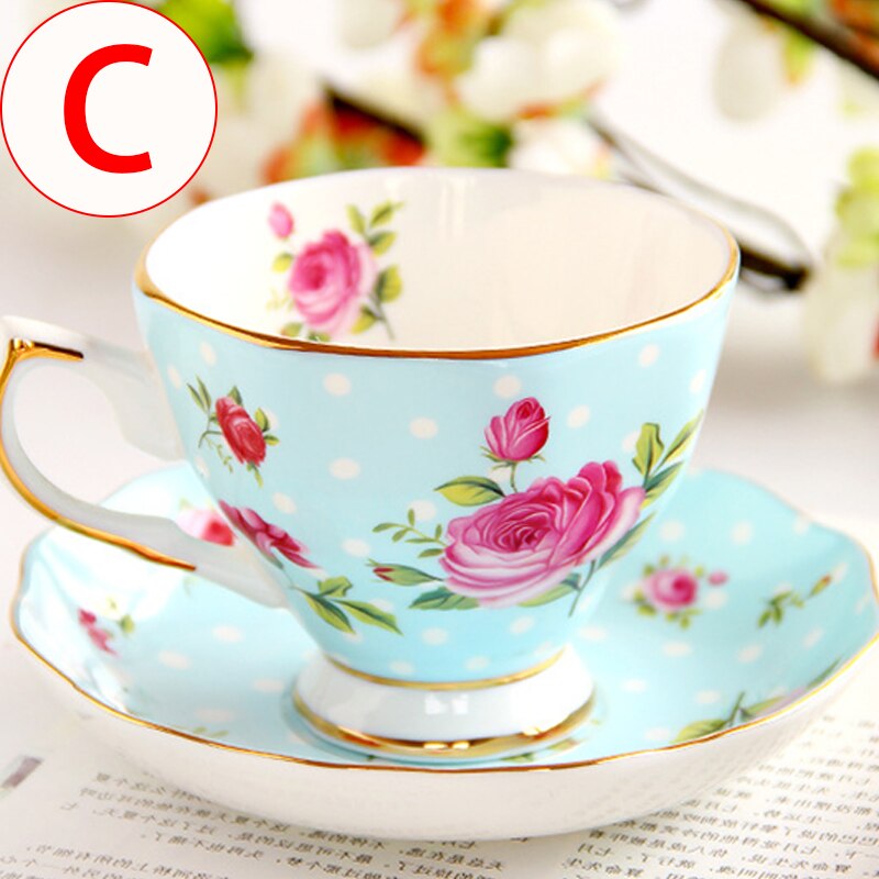 Coffee cup set European bone china English style a... – Vicedeal