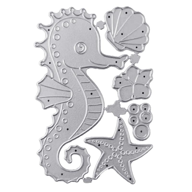 Seahorse Shell Starfish Metal Cutting Dies Stencil... – Vicedeal