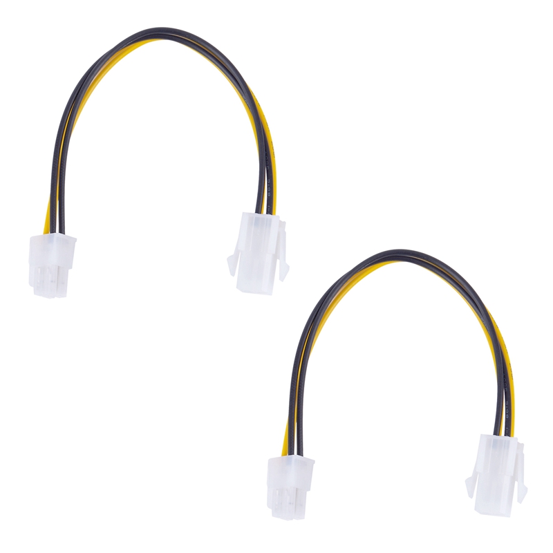 2X 20CM/8Inch 12V 4 Pin Male to 4 Pin P4 Female CP... – Vicedeal