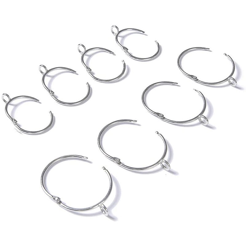 20 Pcs Openable Silver Curtain Rings Open and Clos... – Grandado