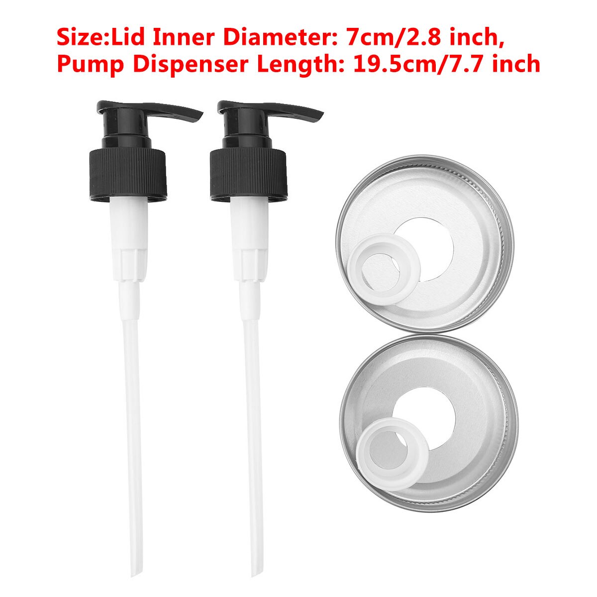2 Edelstahl Seife Lotion Pumpe Deckel Kappen Breit... – Grandado