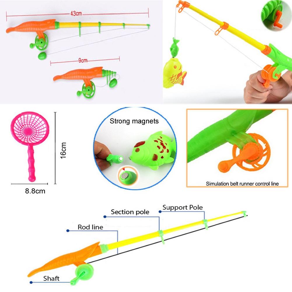 39Pcs/Set Plastic Fishing Toy Magnetic Children Le... – Grandado