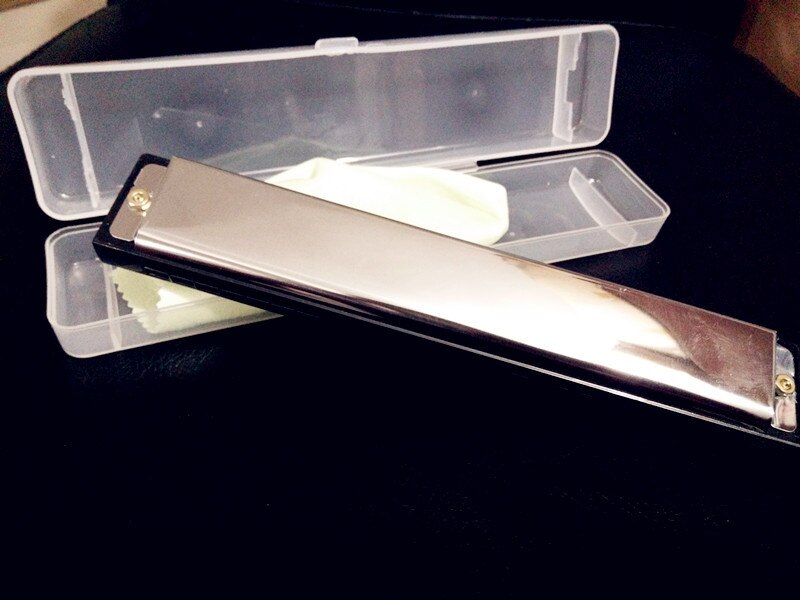 Silver Harmonica Metal 24 Holes With 48 Tones Trem... – Grandado